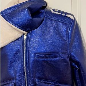 Belle Vere | Jackets & Coats | Belle Vere Metallic Electric Blue ...